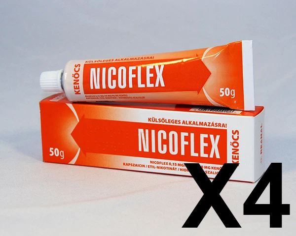 4 LOT DE Nicoflex Capsaïcine Douleur Musculaire/Warm-Up Cream (208ml ...