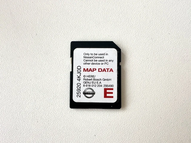 GENUINE NISSAN CONNECT MAP DATA SAT NAV MAP DATA SD CARD 25920 4KJ0D ...