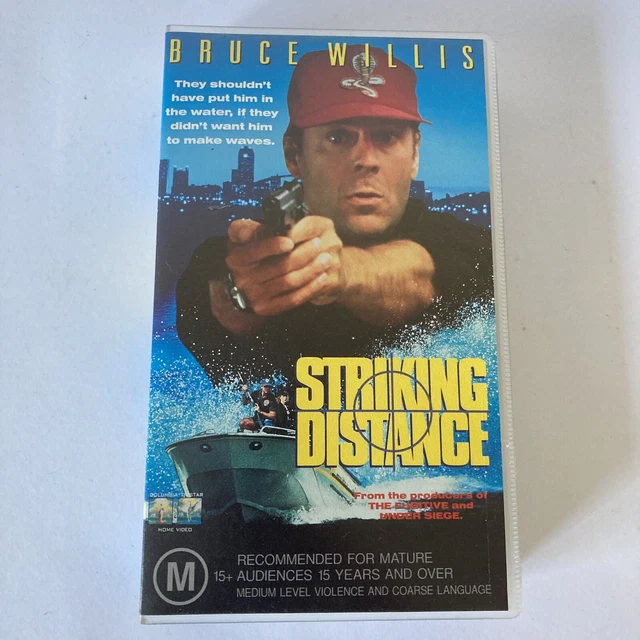 BRUCE WILLIS STRIKING DISTANCE VHS Video Tape 1993 PAL Tested $19.95 ...