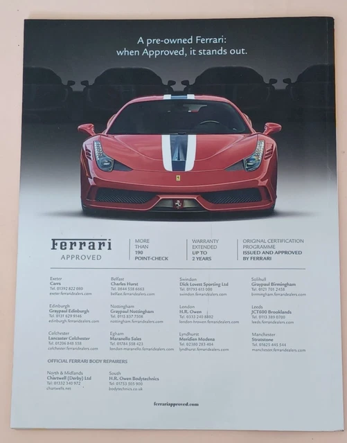 FERRARI OWNERS CLUB magazine 50 year Anniversary issue 201 Feb 2018 £6. ...