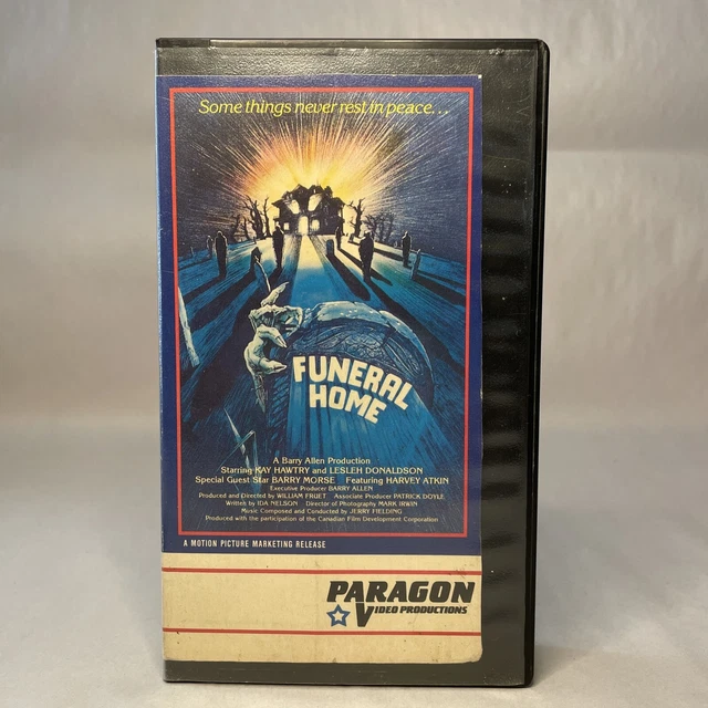 FUNERAL HOME VHS PARAGON VIDEO 80'S CULT SLASHER HORROR TOURIST MENTAL ...