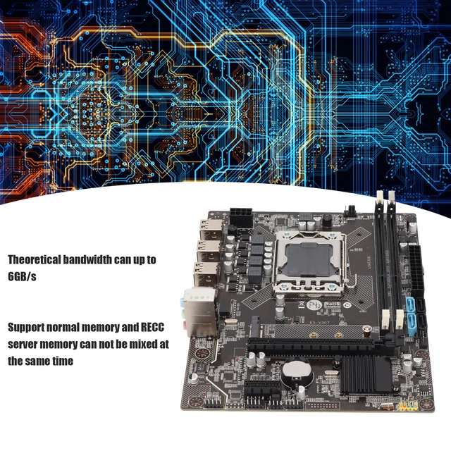 PC MOTHERBOARD 6 Core HM65 Chip Motherboard CPU Combo With Baffle Cable ...