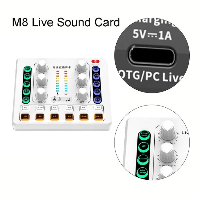 WIRELESS MIXER AUDIO Sound Card M8 Upgrade Your Podcasts with M8 Sound ...