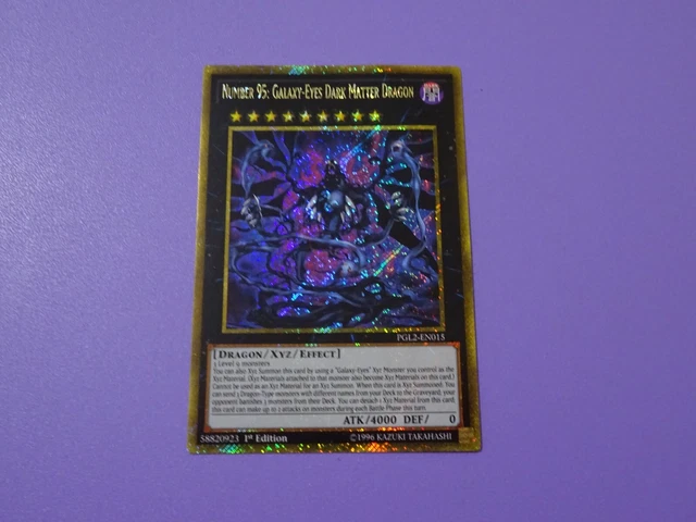 YU-GI-OH! NUMBER 95: Galaxy-Eyes Dark Matter Dragon Gold Secret Rare ...