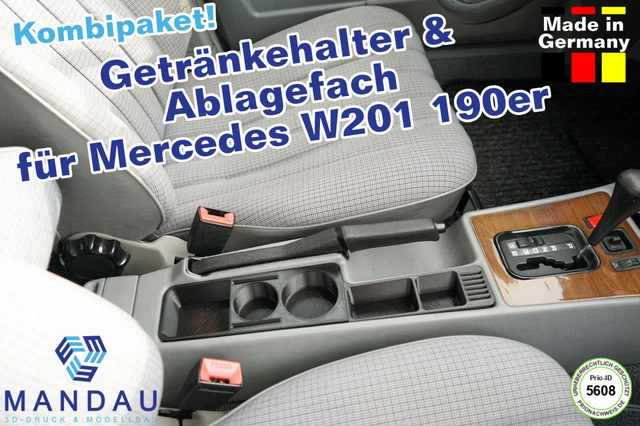 FLASCHENHALTER & ABLAGEFACH Mercedes W201 190er- Mittelkonsole ...