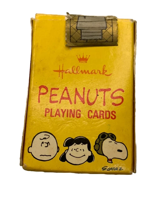 VINTAGE HALLMARK MINIATURE Peanuts Playing Cards Snoopy Charlie Brown ...