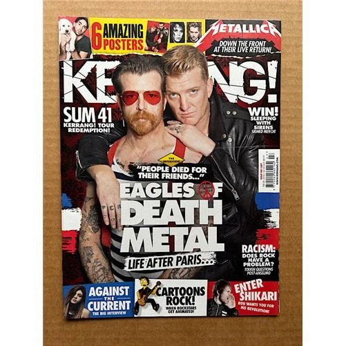EAGLES OF DEATH METAL KERRANG NO.1607 MAGAZINE FEBRUARY 20 2016 - JOSH ...
