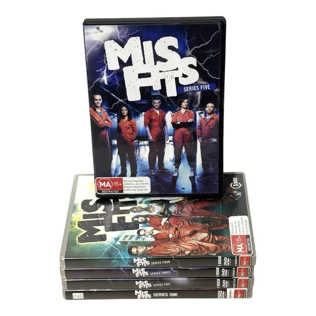MISFITS THE COMPLETE Series Season 1 2 3 4 5 DVD Set PAL Region 4 £25. ...