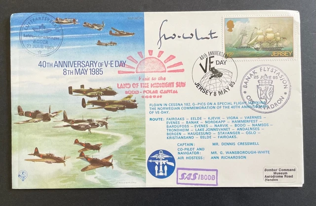 FLOWN COVER. 40TH Anniversary of VE-Day. RAF (AC)19 £2.75 - PicClick UK