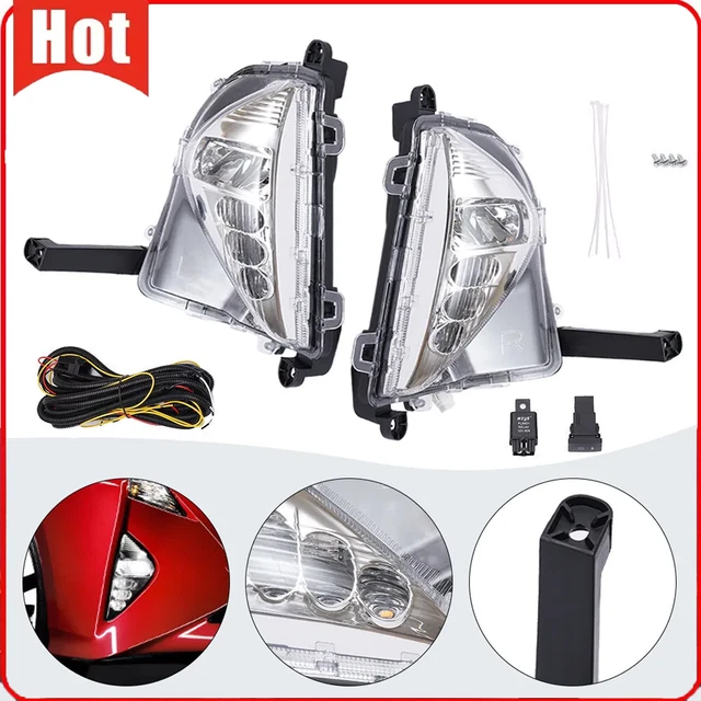 FIT TOYOTA PRIUS 2016 2017 2018 Pair LED Front Bumper Fog Light Lamp ...