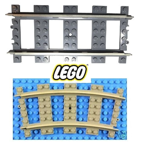 LEGO BINARI 9 Volt VINTAGE TRACK DRITTI E CURVE - 2865 - 2867 ...