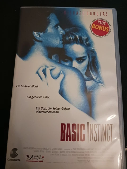 VHS - BASIC Instinct - Sharon Stone - Michael Douglas - Videokassette EUR 3,00 - PicClick DE
