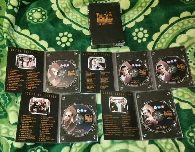 THE GODFATHER 5-DISC dvd collection boxset parts 1-3 & Bonus materials ...