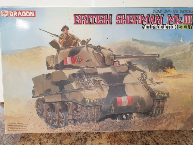 1/35 SCALE DRAGON 6231, British Sherman MK III, Mid Production, (Sicily ...