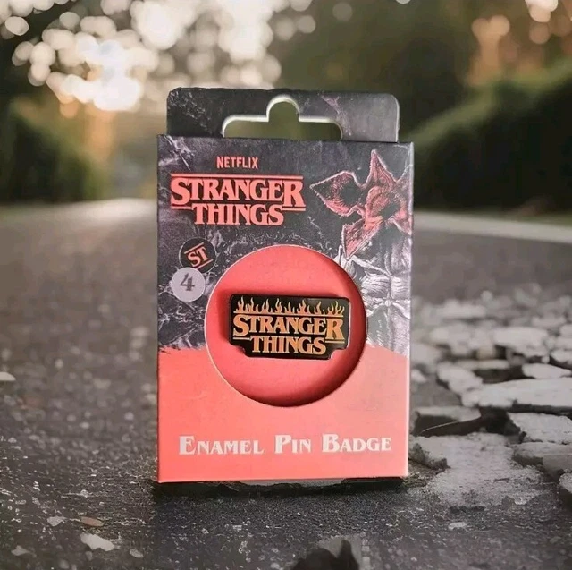 STRANGER THINGS NETFLIX Fire Logo Official Licensed Enamel Pin Badge £5 ...