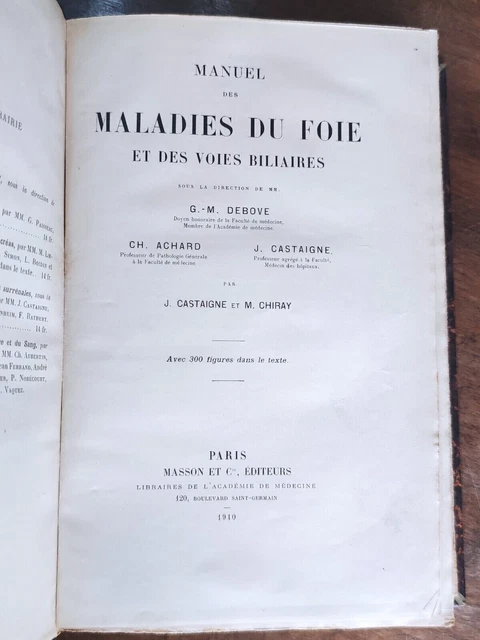MALADIES CHIRURGICALES DU Foie Et Des Voies Biliaires / Tactique ...
