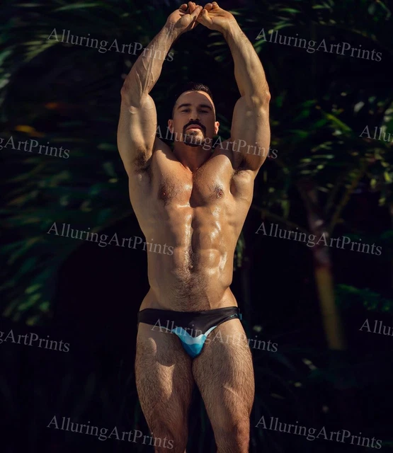 MALE MODEL PRINT Muscular Handsome Beefcake Shirtless Hunk Man N1250 £5 ...