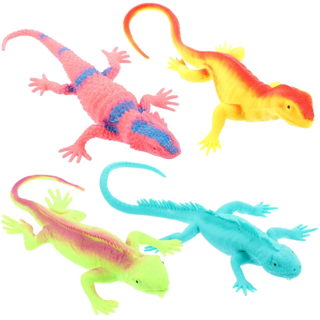 4 PCS CHILD Lizard Toy Kid Puzzle Model Plaything Artificial £12.78 ...