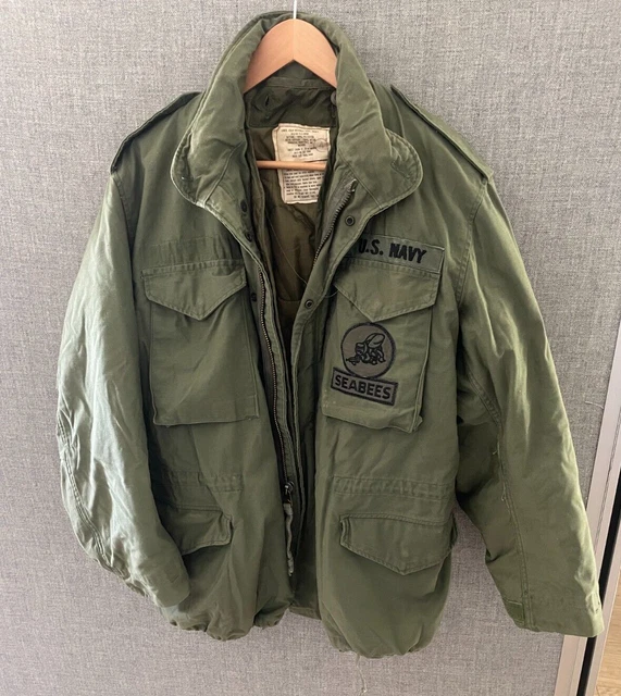 1970S VIETNAM US Navy SEABEES M65 Field Cold weather Coat + Liner MEDIUM REG £86.90 - PicClick UK