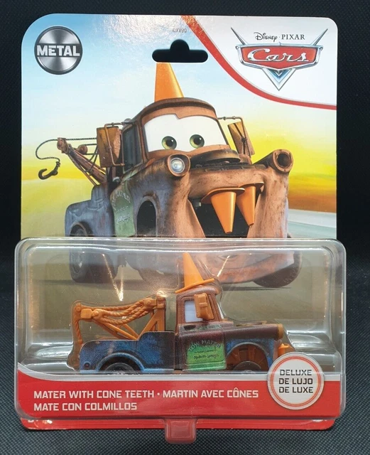 DISNEY PIXAR CARS Mater With Cone Teeth Tow Truck Mattel Deluxe Diecast ...