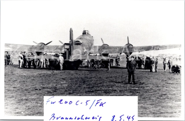 A043 FOTO WEHRMACHT Archiv Repro Luftwaffe Flugzeug Fw200 Braunschweig 1945 EUR 6,99 - PicClick DE