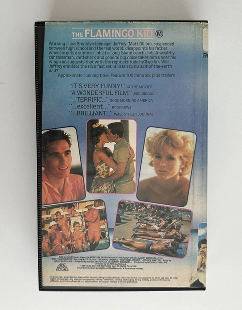 THE FLAMINGO KID [VHS] Roadshow Big Box Ex-Rental Video Tape Matt ...