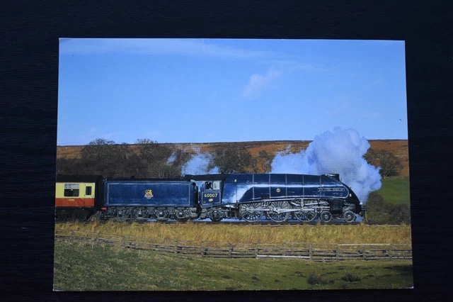 POSTCARD OF LNER A4 4-6-2 60007 Locomotive Sir Nigel Gresley Moorgates ...