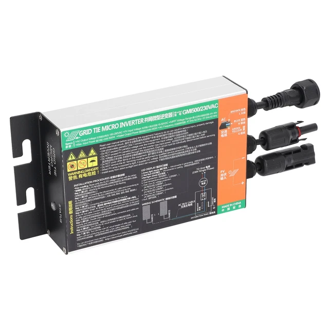 MICRO INVERTER SOLARE 500W 230V Griglia in Lega di Alluminio Collegata ...