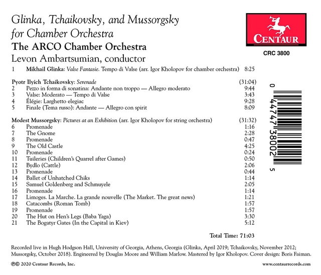 THE ARCO CHAMBER Orchestra Valse-Fantasie / Serenade (CD) (US IMPORT ...