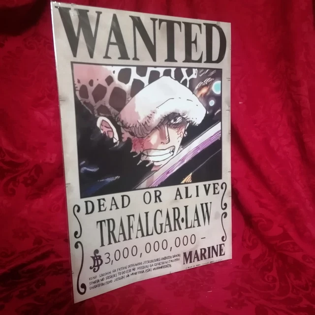 ONE PIECE WANTED BOUNTY POSTER TRAFALGAR LAW VERSION 2|anime|manga|A3 ...