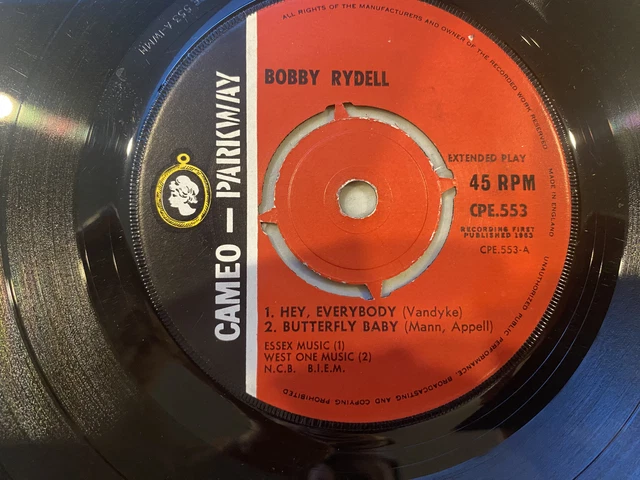 BOBBY RYDELL- UK Cameo Parkway EP with PS "Bobby Rydell" 1960s EX EUR 3 ...