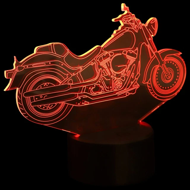 3D LAMP VISUAL Light Effect Touch Colors Changes Night Light ...