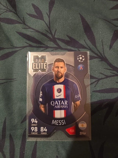 LIONEL MESSI PRO Elite X Chrome Shield XS 9 - Match Attax Extra 2022/23 ...