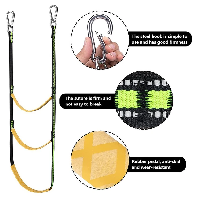 FUNCTIONAL INFLATABLE BOAT Rib Boarding Ladder Rope Ladder for Canoeing ...