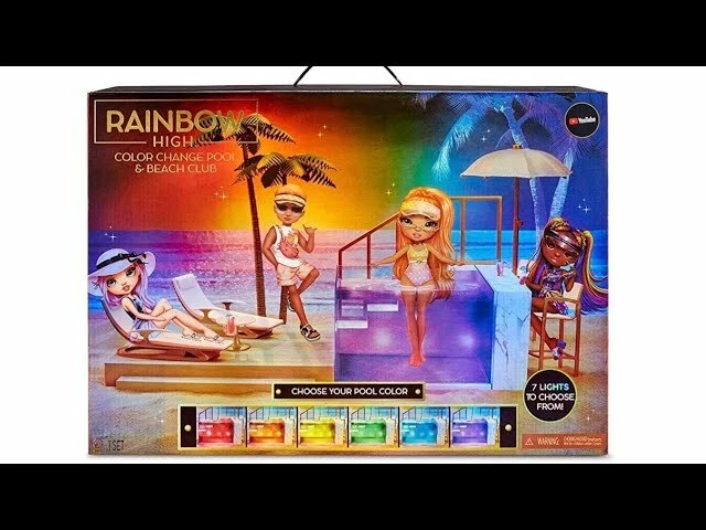RAINBOW HIGH COLOR Change Pool & Beach Playset 7-in-1 Multicolor ...