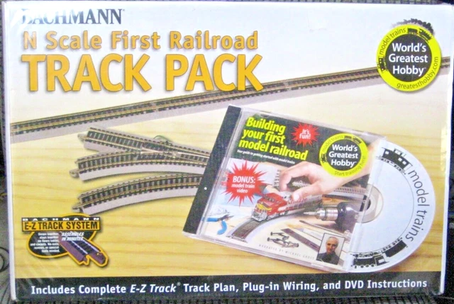 N SCALE BACHMANN First Railroad Track Pack E-Z Track System 44896 $159. ...