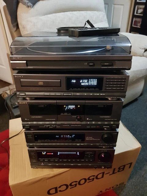 SONY LBT-D505 HI-FI System With Remote. Amp, Cd Player, Turntable,Tuner ...