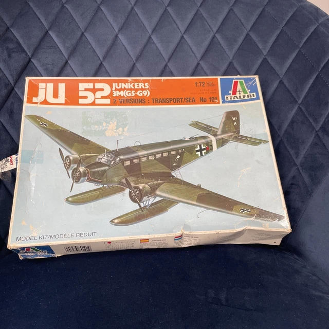ITALERI MODEL KIT JU 52 Junker 3M(G5-G9) 1/72 Scale Rare £5.00 - PicClick UK