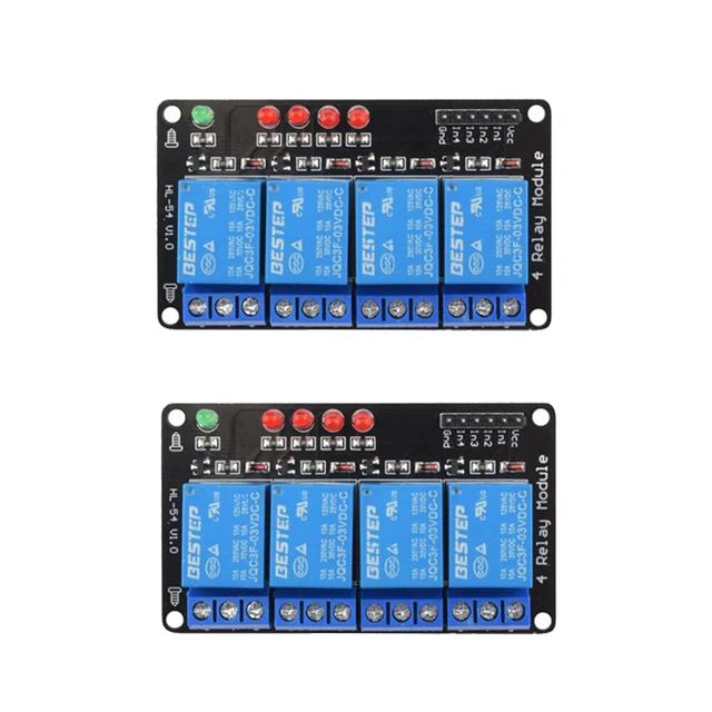 4 CHANNEL 3V 3.3V Relay Module for Arduino Raspberry PIC AVR DSP ARM ...