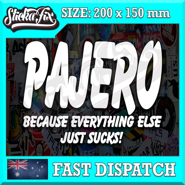 PAJERO 4X4 CAR vinyl STICKER funny DECAL 4WD Van Ute JDM Drift Truck ...