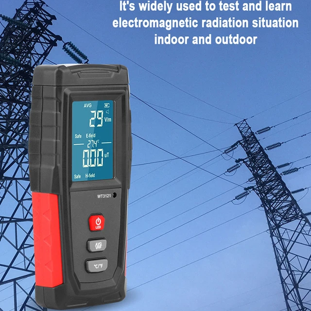 ELECTROMAGNETIC FIELD METER LCD Large Screen Electromagnetic Field ...