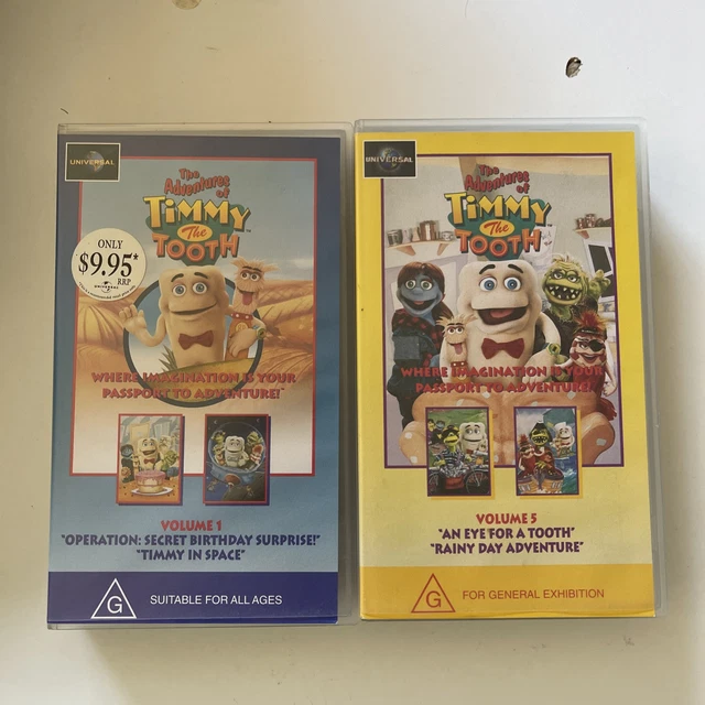 THE ADVENTURES OF TIMMY THE TOOTH : Volume 1 & 5 Kids Video RARE $44.00 ...