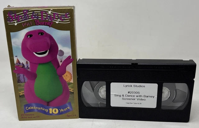 BARNEY SING & Dance VHS Screener Promo Video Lyrick Studios Rare 1998 ...