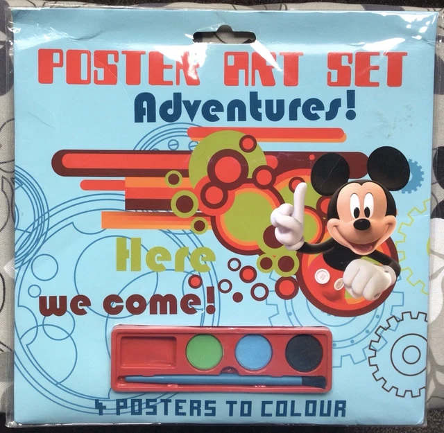 DISNEY MICKEY MOUSE Clubhouse Poster Art Set New Includes Paints £4.99 ...