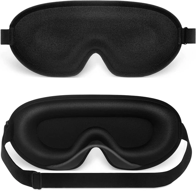 SLEEP MASK, 3D Concave Design, Non Pressure, Ultra-Soft, Adjustable Eye ...