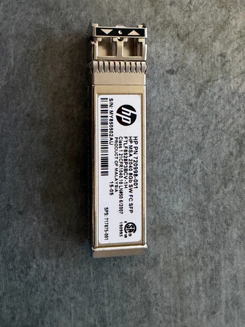 HP MSA 2040 8G Fibre Channel FC SFP+ Transceiver Module 717875-001 ...