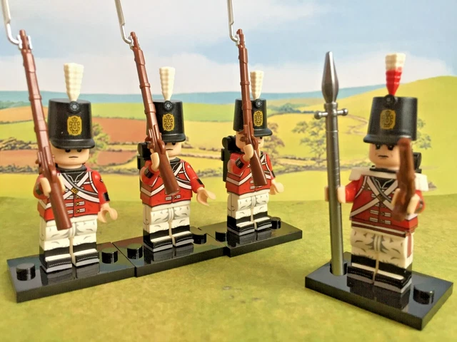 NAPOLEONIC FIGURES. Peninsular British Line Infantry x 3 & Sergeant x 1 ...