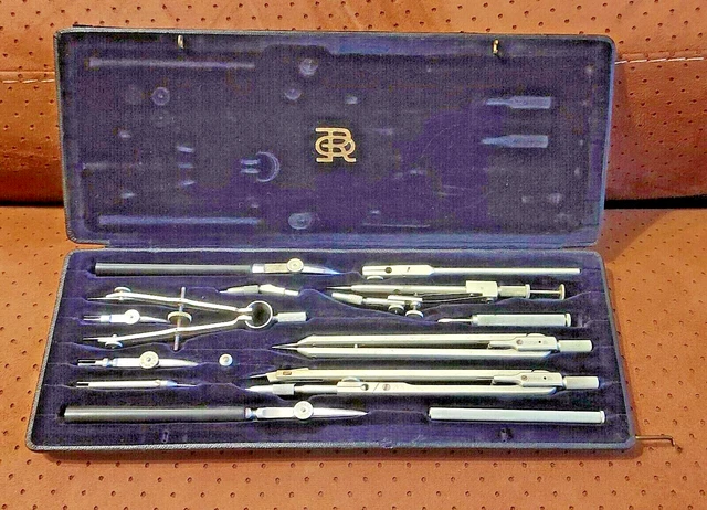DRAFTING DRAWING SET E.O. Richter & Co 1838 GERMANY RARE SET VTG ...