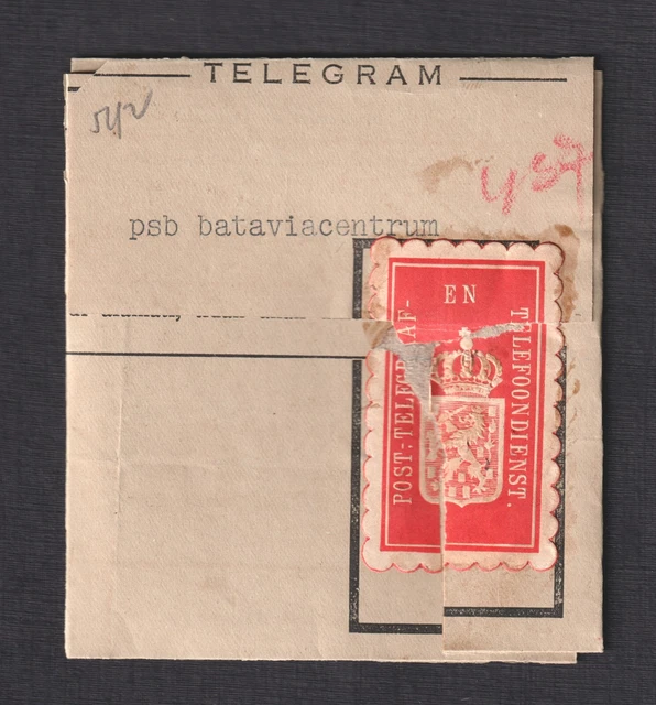 NETHERLANDS INDIES 1936 old telegram defects see scans $9.99 - PicClick