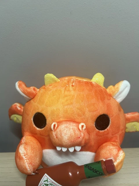 ZURU SNACKLES FELIX Dragon Tabasco Pepper Sauce Food Orange Soft Plush ...